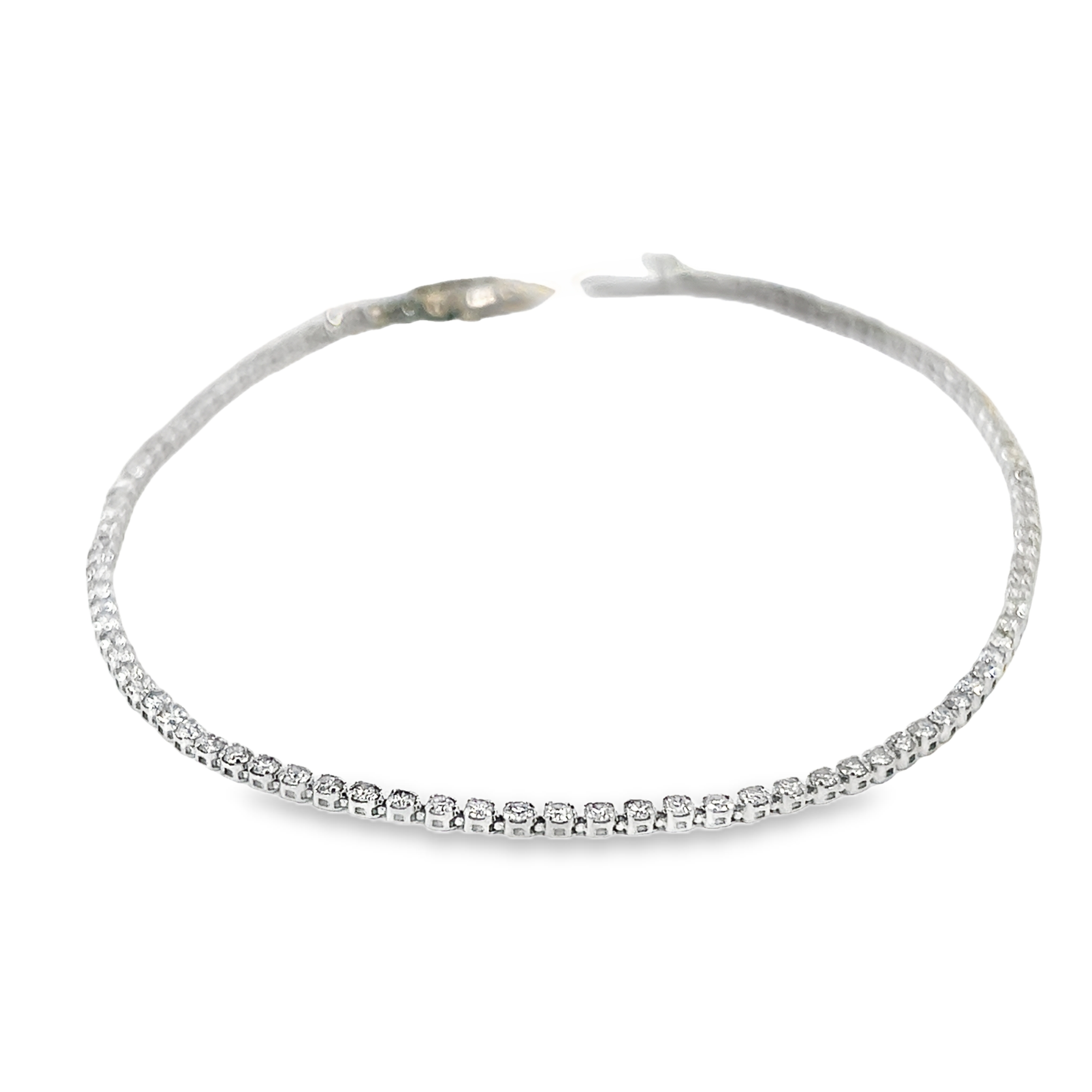 14k White Gold Diamond Line Bracelet - 001-170-00711