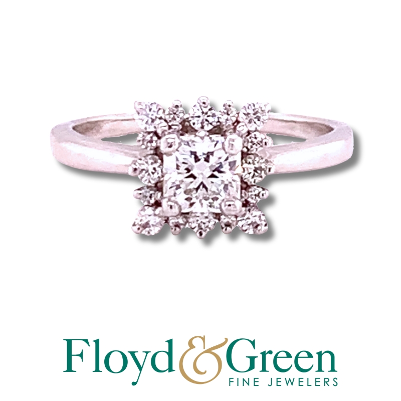 Hearts on Fire Diamond Halo Engagement Ring - 001-100-01891