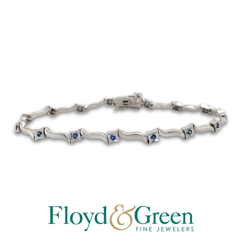 Sapphire Wave Link Bracelet - 001-240-04691